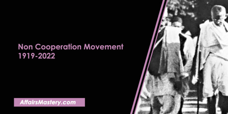 Non Cooperation Movement (1919-1922) | AffairsMastery